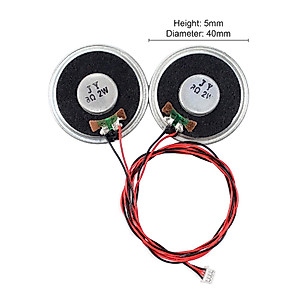 VSDISPLAY 8ohm 2W Speaker Size with PH1.25 Connector, fit LCD Controller Board, Such as VS-TY2660H-V818 /-V815/-V812/-V661 VS-RTD2556HM-V2-40pin VS-RTD2556HM-V1-30pin VS-RT2795T4K-V1