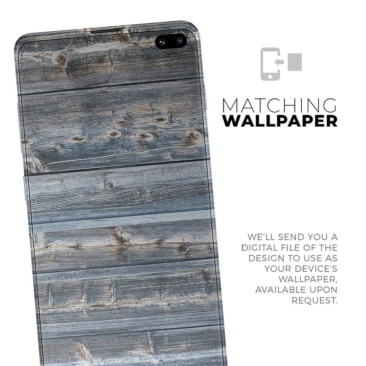 DesignSkinz Vertical Planks of Wood Protective Vinyl Decal Wrap Skin Cover Compatible with The Samsung Galaxy S20 (Screen Trim & Back Glass Skin)