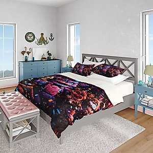 Full Five Nights Favors Bedding Sets Duvet Cover FNAF Soft Microfiber 3 Pieces Bed Set Collection for Girls Boys, No Comforter 05