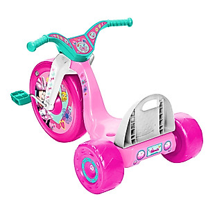 Fly Wheels Minnie 15"Junior Cruiser, 1 Ride-on, Ages 3-7, Pink/White, 20" W x 22.5" H x 32.83" L