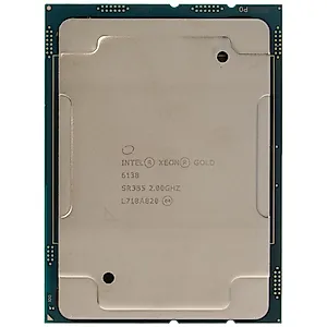 Intel Xeon Gold 6138 20 Cores 2GHz 27.5MB 10.4 GT/s 125W LGA 3647 CPU SR3B5 (Renewed)