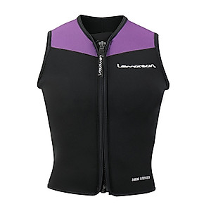 Lemorecn Wetsuits Top Premium Neoprene 3mm Zipper Diving Vest (2095purple10)