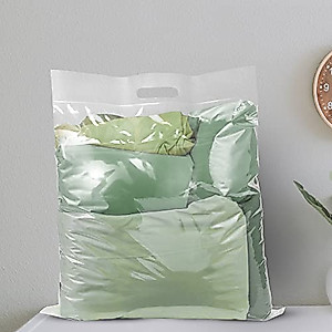 DecorRack 2 XL Zipper Storage Bags, 5 Gallons, 8-Mils Thick Storage Bags with Carry Handle, Heavy Duty For Clothes, Blankets and Closet Organization, 20 x 19 inches (2 Pack)