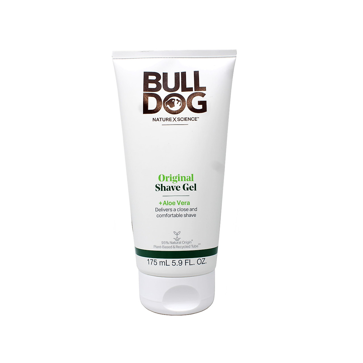 Bulldog Original Shave Gel for Men, Aloe Vera Enriched, Delivers a Close & Comfortable Shave, 95% Natural Origin, 5.9 fl oz