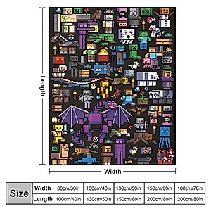 Game Blanket Soft Flannel Fleece Throw, Anime Fluffy Blanket All Season, Lightweight Blanket for Couch/Living Room/Sofa