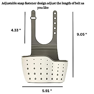 2 Pcs White, Kitchen Faucet Organizer, Faucet Soap Holder, Bathroom Over Sink Organizer, Kitchen Sink Organizers for Soap and Sponges