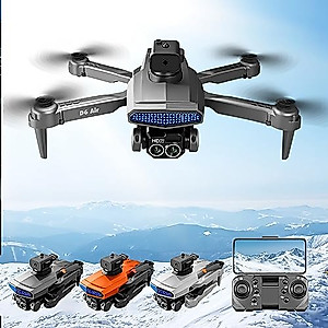 Drone Rc Quadcopter With 4k Hd Fpv Camera Three Lens Wifi Remote Control Aerial Drone Multirotors Circle Fly Altitude Hold Headless Mode Start Speed Gifts Toys…