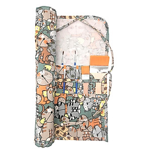 Funny live Paint Brush Holder Art Supplies, Artist Paint Brush & Storage Organizer Roll-Up Case Bag, Protect Acrylic Oil Watercolor Paintbrushes (Kitten 22 Slot Pockets)