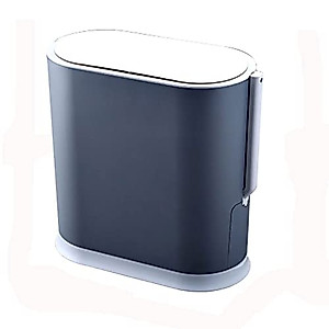N/A 8L Smart Trash Can Household Induction Waterproof Toilet Cover Toilet Brush Integrated Paper Baske Trash Bin ( Color : OneColor , Size : 30*32*15cm )