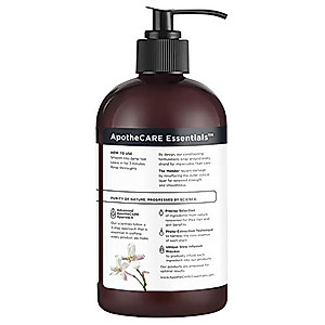 ApotheCARE Essentials The Mender Damaged Hair Repair Conditioner, Coconut Milk, White Jasmine, Vitamin E, 12 oz