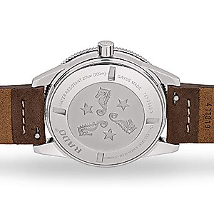 Rado Men's Captain Cook Leather Swiss Automatic Watch, Brown (R32505305)