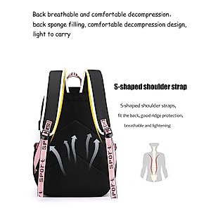 Kawaii Cute Girls Backpack University Students Bookbag Outdoor Daypack with USB Charge Port Travel Backpacks (Dark Green)