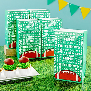 Juvale 36 Pack Football Snack Bags for Kids Sports Birthday Supplies, Party Favors, Treats (5.3 x 8.7 x 3.3 In)