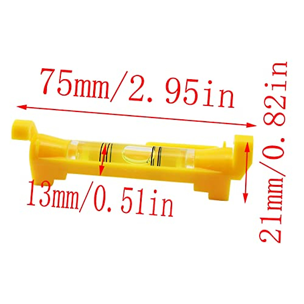 String Line Level FMHXG 8pcs Yellow Spirit Level Bubble String Leveler Hanging Level Measuring Tools Acrylic Bubble Spirit Level with Plastic Shell