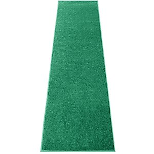 Event Carpet Aisle Runner - Quality Plush Pile Rug with Backing, Binding in Various Sizes (6 X 20 ft, Green)