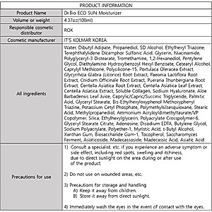 Dr. Bio Sun Moisturizer 100 g Body and Face Moisturizer Cream with SPF 50+ PA++++ Niacinamide & Vitamin E | Sun Block Korean Moisturizer for Sensitive Skin | Face Body Lotion with SPF Sun Skin Care