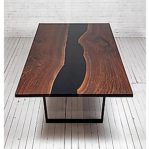 Epoxy Table Live Edge Wooden Table Epoxy Resin River Table Natural Wood Dining Table Natural Epoxy Table Resin Table, Piece Of Conversation