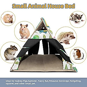 RATGDN Small Pet Hideout Funny Animal Baby Dinosaur Hamster House Guinea Pig Playhouse for Dwarf Rabbits Hedgehogs Chinchillas