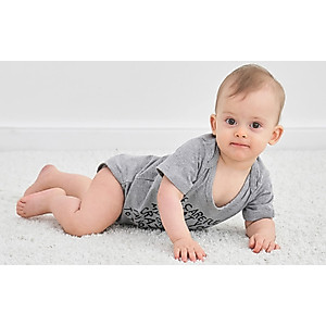 UNICOMIDEA Toddler Short Sleeve Jumpsuit, Infant Baby Bodysuit Cute Letter Rompers of Be Careful What You Say,Funny Romper Clothes for 0-3 Months