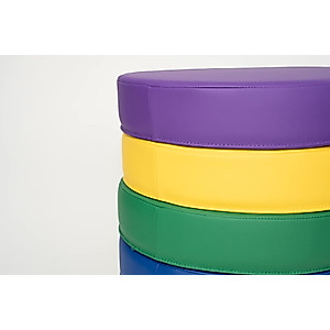 Cushioned Floor Seats - Set of 6 Round Spot Markers for Early Childhood Floor Time - Flexible Seating