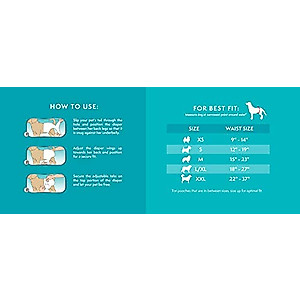 Simple Solution True Fit Disposable Dog Diapers for Female Dogs - Super Absorbent with Wetness Indicator - L/XL (Waist 18-27in) - 30 Count