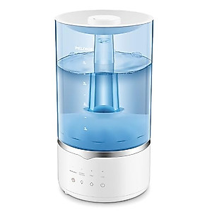 Pelonis Warm and Cool Mist Humidifiers for Bedroom Large Room Home and Baby | Ultrasonic Cool and Warm Mist Humidifier for Plants | Essential Oil Diffuser|4L Tank| Night Light| White