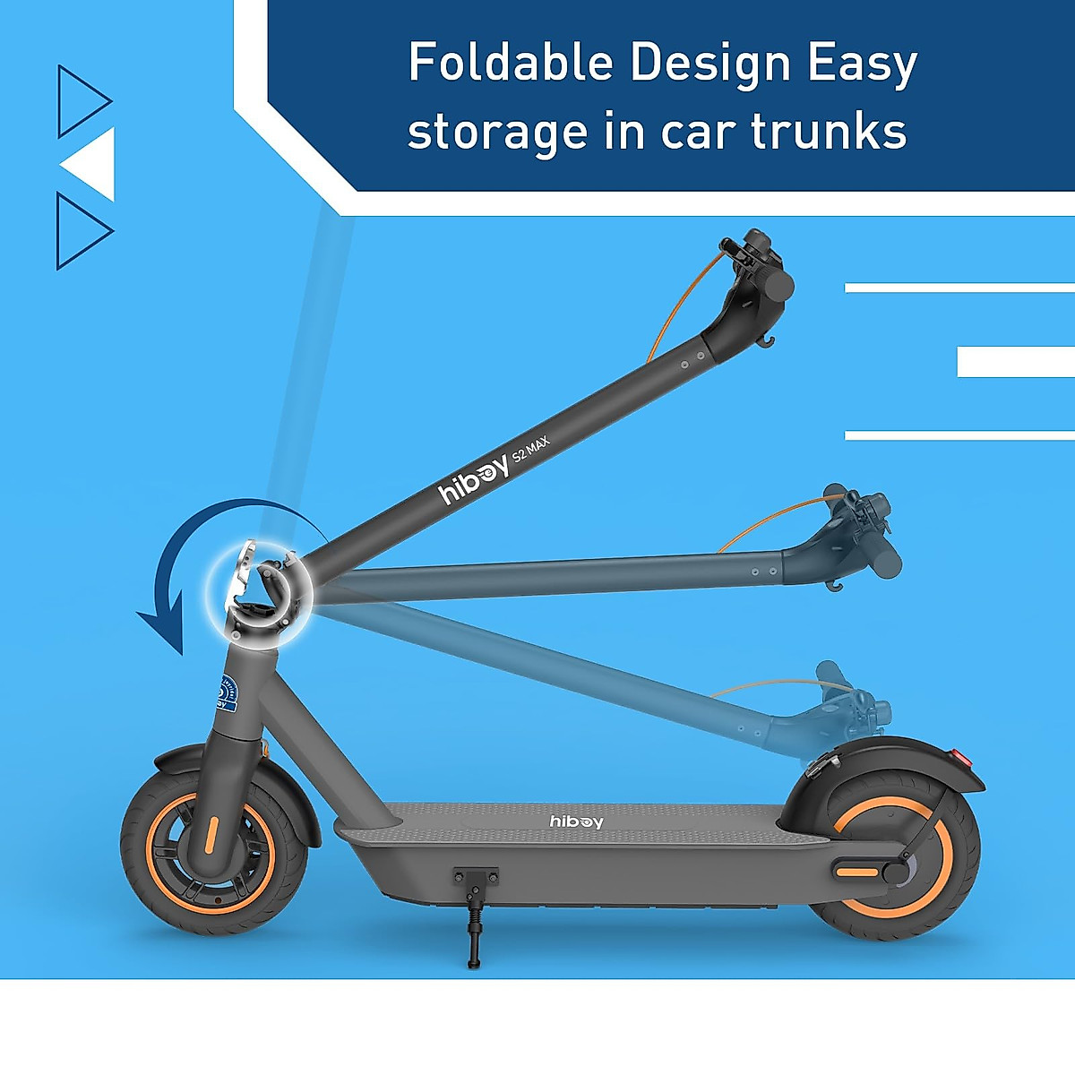 Hiboy S2 MAX Electric Scooter, 40.4 Mi Long Range & 19 MPH, 650W MAX Motor Power, 10'' Pneumatic Tires, Split Hub Set, Dual Braking System and Cruise Control, Foldable Commuter E-Scooter for Adults