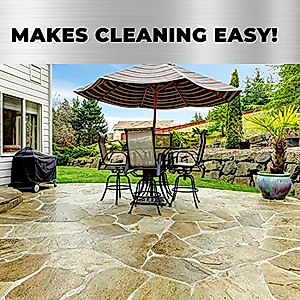 Wet Look Natural Stone Sealer. Durable, Long-Lasting Gloss Protection. Interior and Exterior Pavers, Slate, Sandstone, Travertine, Flagstone, Driveways, Garage Floors, etc. Black Diamond Stoneworks