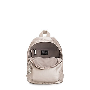 Kipling Women's Delia Compact Convertible, Lightweight, Minimal, Nylon Laptop Backpack, Metallic Glow, 7" L x 9.25" H x 5" D