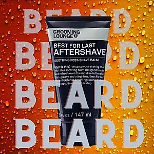 Grooming Lounge Best for Last Aftershave - Soothing After Shave Balm - Instantly Calms Irritated Skin - Refreshing Facial Moisturizer - Ideal for Sensitive Skin - Non-Greasy - Fragrance Free - 5 oz