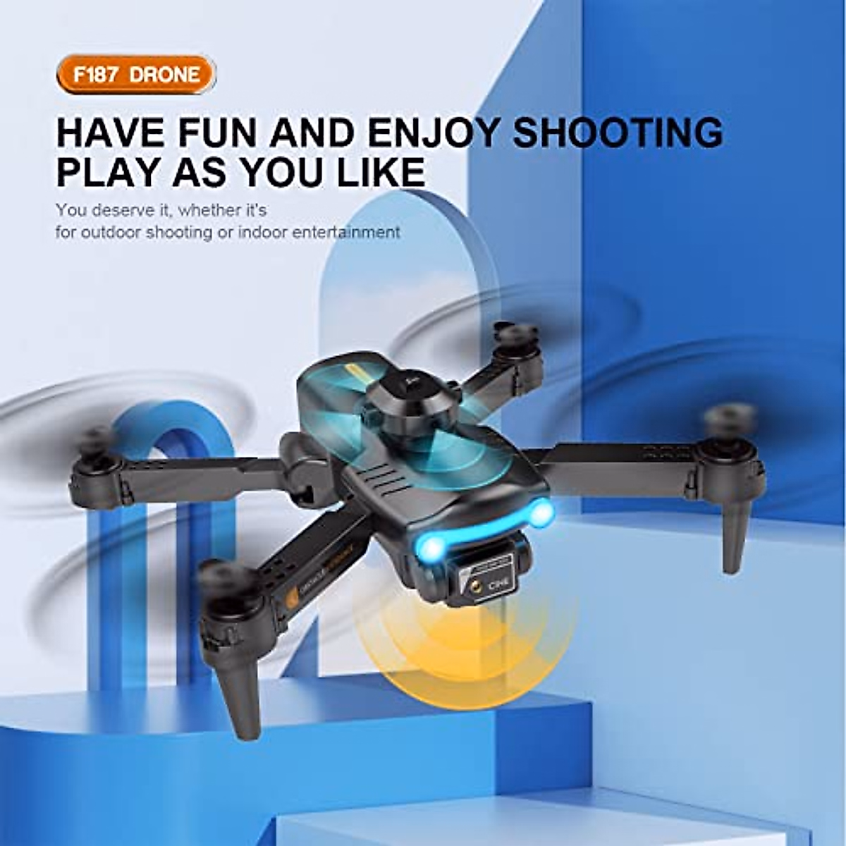 Tyranitar Mini Drone with 1080P Dual HD Camera, 2023 Upgradded RC Quadcopter FPV Camera Foldable Drone Toys Gift for Adults and Kids, One Key Start Speed Adjustment, 360° Altitude Hold Mode