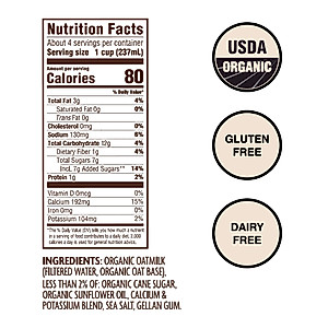 Mooala - Organic Oatmilk, Unsweetened 32oz (Pack of 6) (32 fl oz (pack of 6), Original)