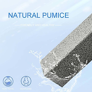 [8 Pack] Pumice Stone for Toilet Bowl Cleaning with Handle, Pumice Stone Toilet Cleaning Brush, Also Removes Limescale, Calcium Buildup and Hard Water Rings