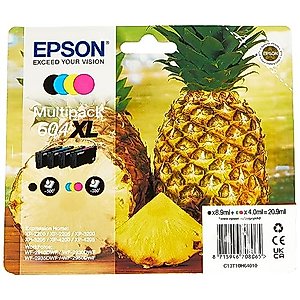 Epson 604XL Pineapple, Genuine Multipack, 4-Colours Ink Cartridges