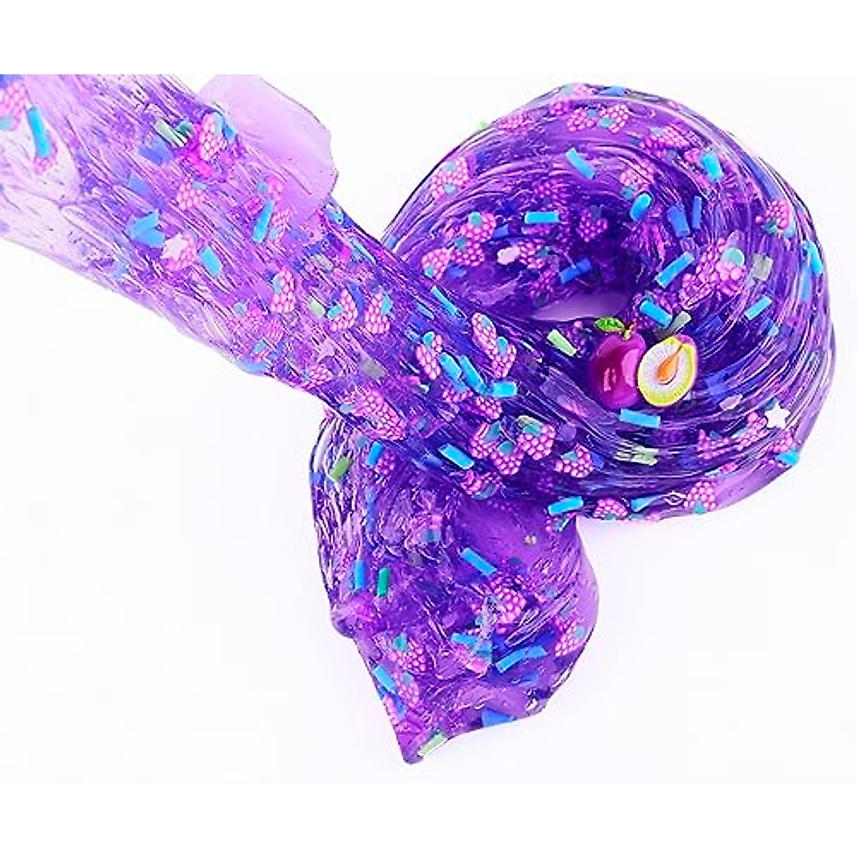 6 Pack,Fun Slime Crystal Clear Slime Kit,Super Soft and Non-Sticky, DIY Crunchy Slime Toy for Kids, Boba Slime Party Favors for Girls Boys, Stress Relief Toys