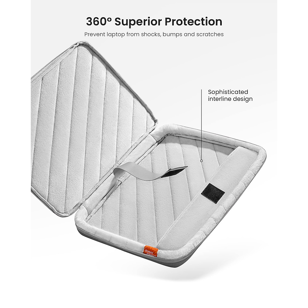 tomtoc 360 Protective Laptop Case Sleeve for 15-inch MacBook Air M3/A3114 2024, M2/A2941 2023, 15-inch New Surface Laptop 7, Copilot+ PC, Surface Laptop 6/5/4/3, Dell XPS 15 Plus, Water-Resistant