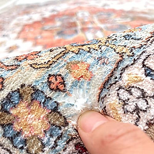 Aopota Area Rug Washable Small Front Door Rug for Entryway Mat Hallway Runner Rug Doormat Bohemian Faux Wool Throw Rug Non-Slip Low-Pile Floor Carpet for Kitchen Laundry Room Entrance Bathroom