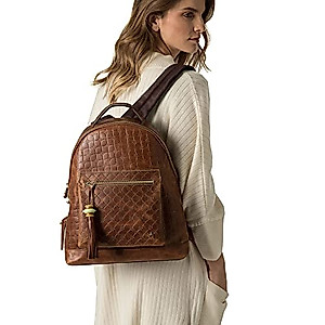 VELEZ Leather Backpack For Women - Brown Laptop Bag 14" - Handbags Purse
