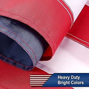 Oakville Furniture OF-72AF04 Outdoor American US Flag with Embroidered Stars, Sewn Stripes & Brass Grommets, 6X10 FT, Blue