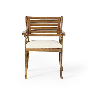 Christopher Knight Home Hermosa Acacia Wood Dining Set, 5-Pcs Set, Teak Finish