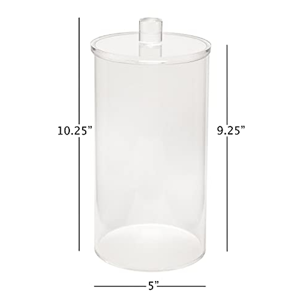 Decorative Things Toilet Paper Holder Stand Roll Storage Acrylic Holds 2 Mega Rolls- Holds Jumbo Rolls - 6" x 6" x 9" Tall