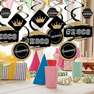 Big Dot of Happiness HOCO Dance - Homecoming Hanging Decor - Party Decoration Swirls - Set of 40