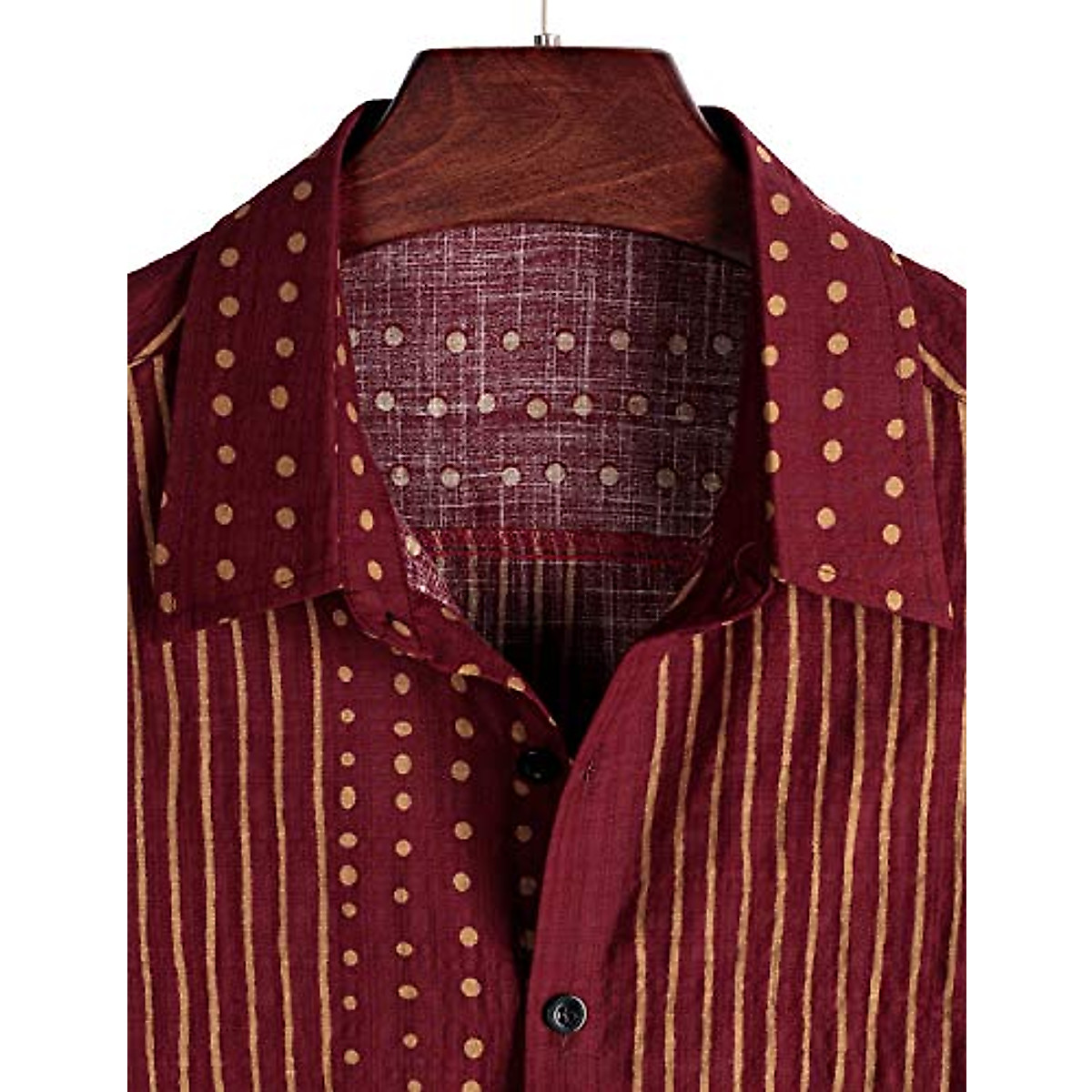 VATPAVE Mens Summer Tropical Shirts Short Sleeve Button Down Aloha Hawaiian Shirts Small WineRed