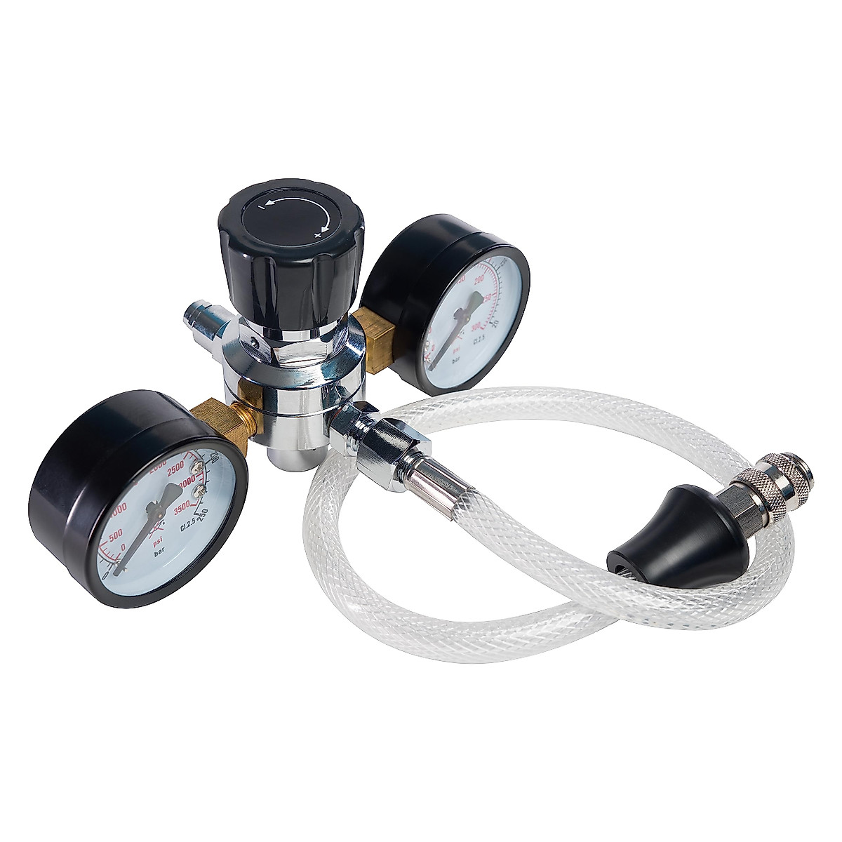 ExoticWhip Universal Pressure Regulator Gauge for Whip It Nitrous Tank 640G, 580G, 615G, 1100G, 2000G (2KG) Nitrous Oxide Chargers and Whipped Cream Dispenser with Whipped Cream Charger