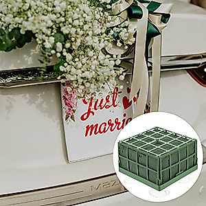 Ciieeo 3pcs Car Ornament Green Flowers Car Mount Car Decorations Greenery Floral Foam Dining Room Table Decor Car Kit Flower Sucker Base Fresh Floral Sucker Base Happy Word Wedding