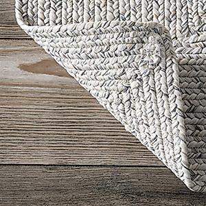 nuLOOM Wynn Braided Indoor/Outdoor Area Rug, 7' 6" x 9' 6", Ivory