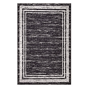 Keen Home Design Modern Outdoor Rug - 8x10 Washable Indoor/Outdoor Rug for Patio, Kitchen, Balcony, Beach, Garden, Deck and Porch. Size: 7'9" x 10'2"