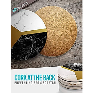 Set of 4 Fancy Absorbent Stone Coasters for Bars and Tables in Nude Colours