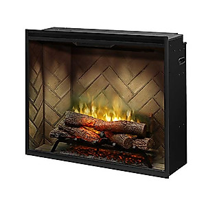 Dimplex Revillusion® 36" Portrait Built-In Firebox (Model: RBF36P), 4435/6739/8786 BTU, 120/208/240 Volt, 1375/1975/2575 Watt, Herringbone