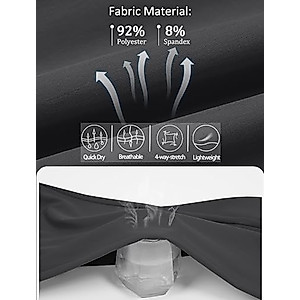 MAGCOMSEN Mens Lightweight Joggers Quick Dry Jogging Pants Stretch Walking Pants with Phone Pockets Elastic Waist Pants for Men Black